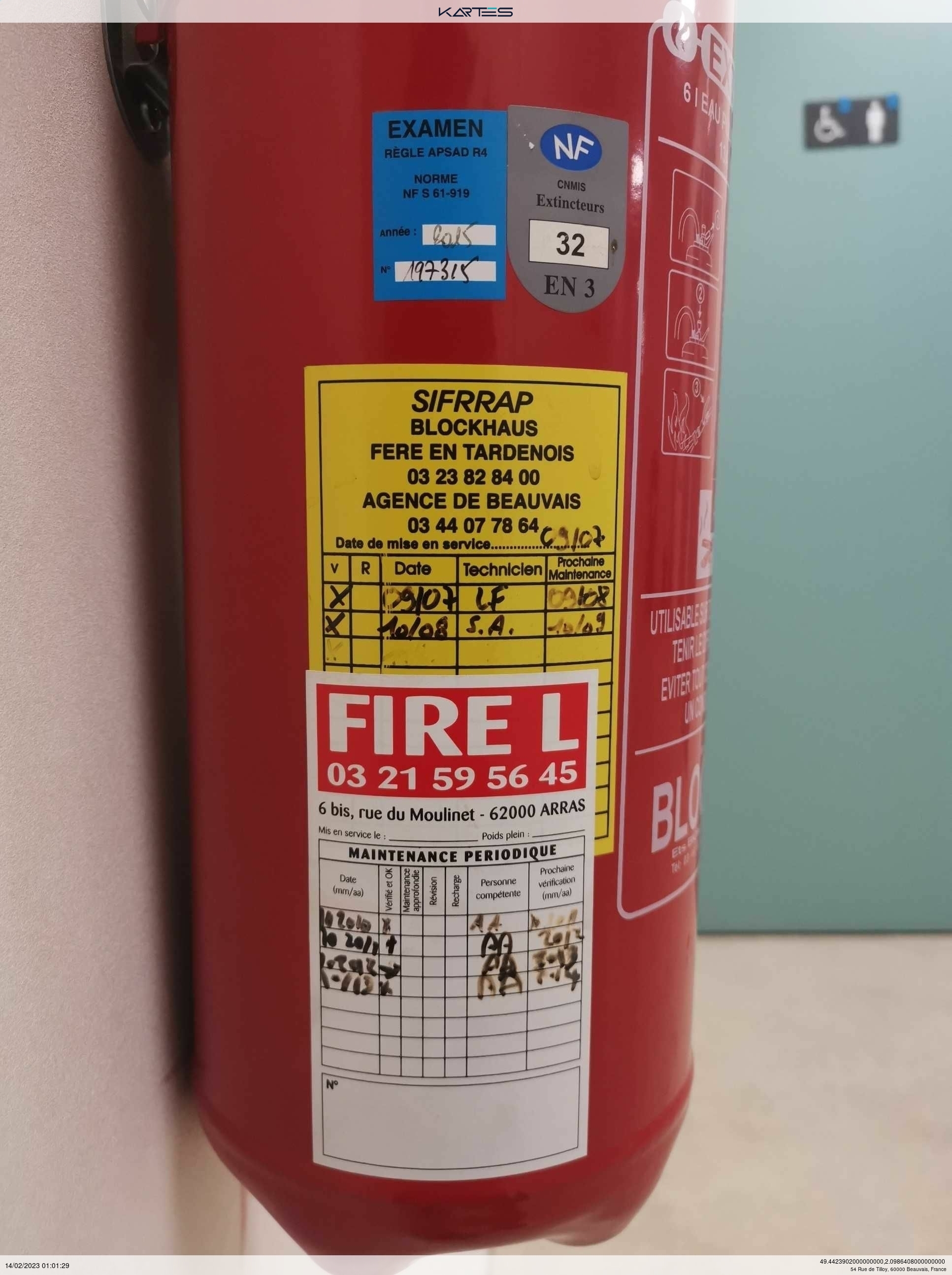 Interventions sur des Extincteurs